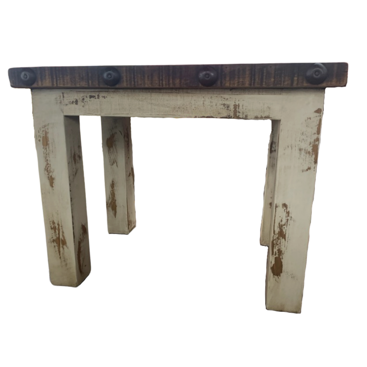 Oldie White End Table – Rustic Furniture Saving Place